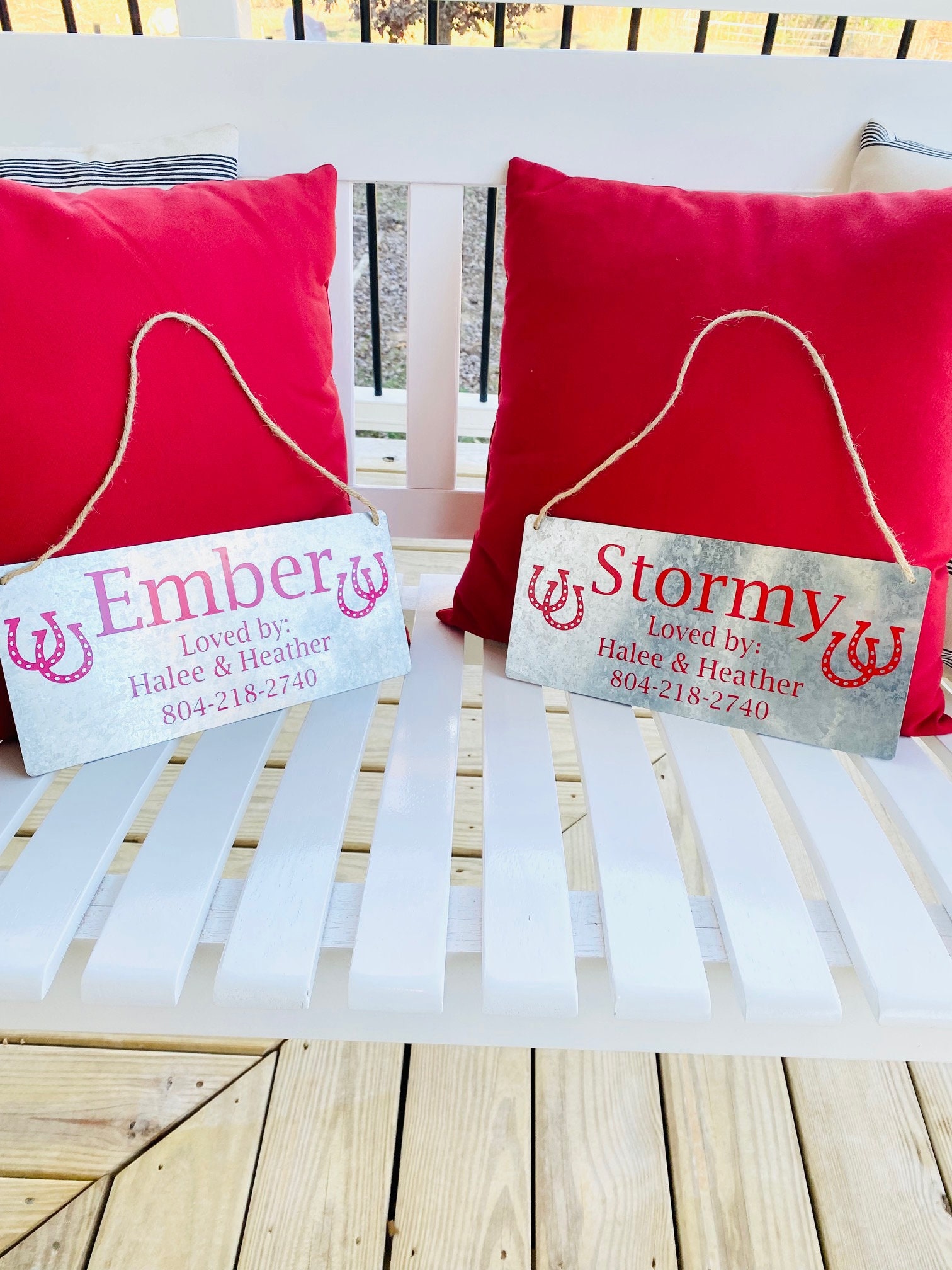 Custom 11X5 In. Horse Stall Signs | Metal Stall Signs | Barn Decor ...