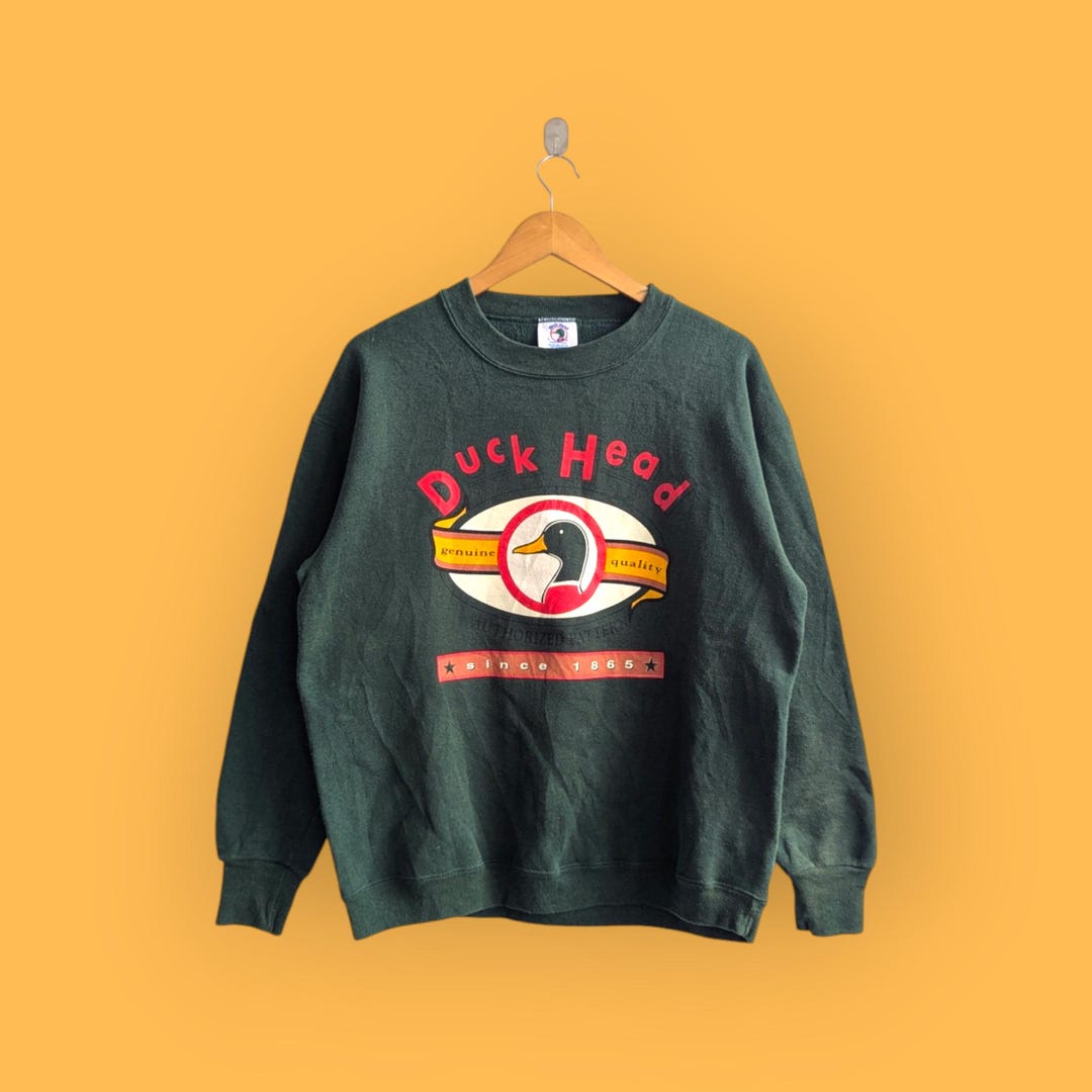 Vintage 90s Duck Head Big Logo Sweatshirt Duck Head Crewneck Duck Head ...