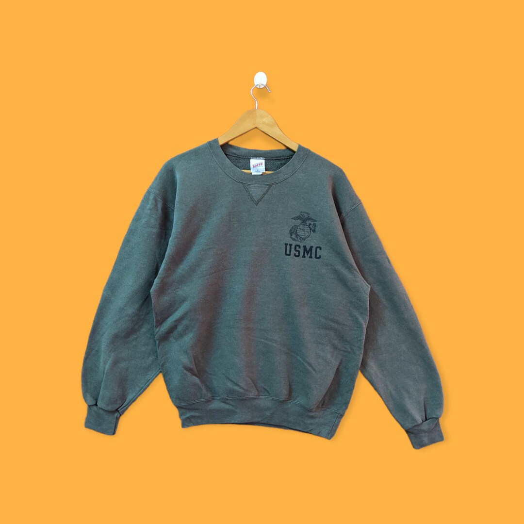 Vintage USMC Sweatshirt USMC Crewneck USMC Sweater Pullover Streetwear ...