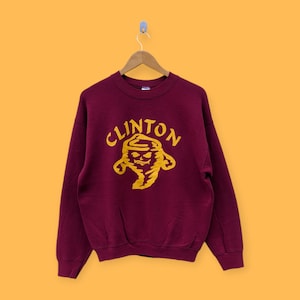 Vintage 90s Clinton Red Tornadoes Sweatshirt Clinton Red Tornadoes ...