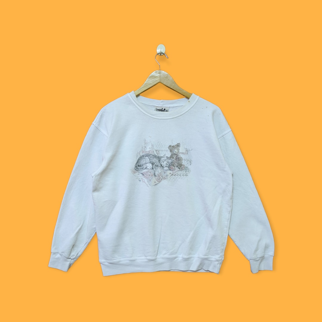 Vintage Northern Reflection Cat Kitten With Bear Sweatshirt Northern ...