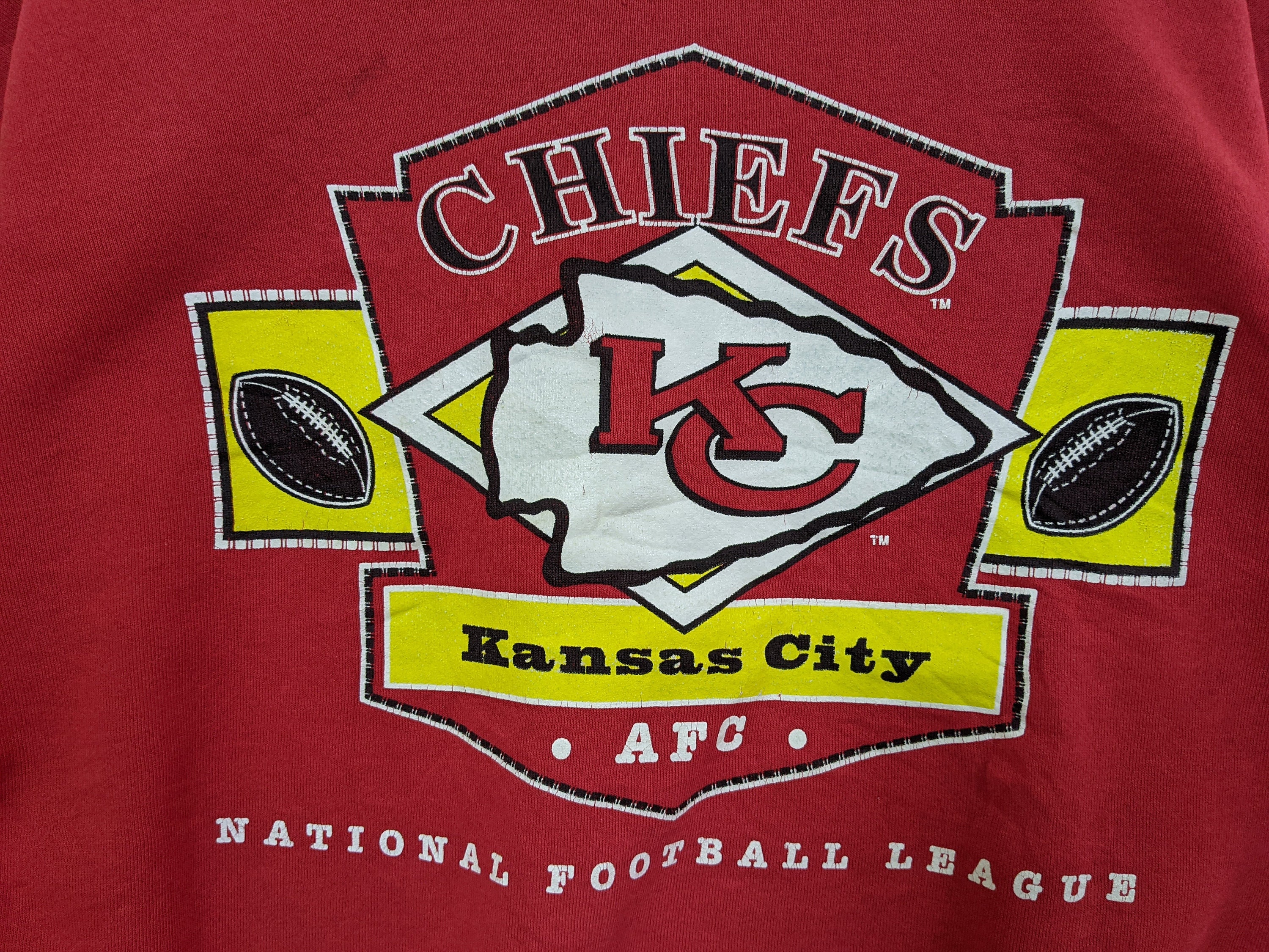 Vintage 90s Kansas City Chiefs Sweatshirt Kansas City Chiefs Crewneck ...