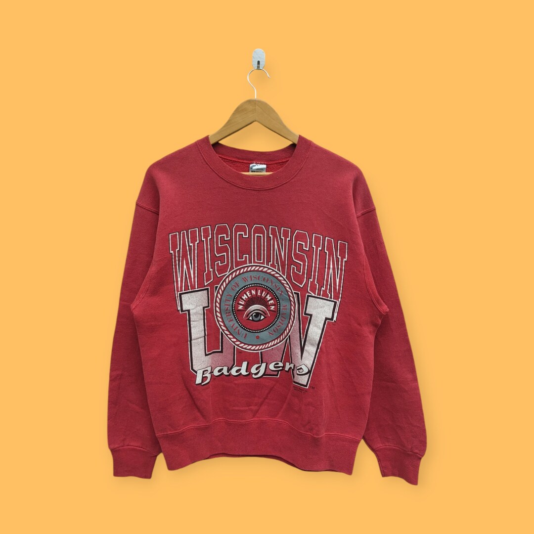 Vintage 90s University Wisconsin Badgers Sweatshirt Wisconsin Badgers ...