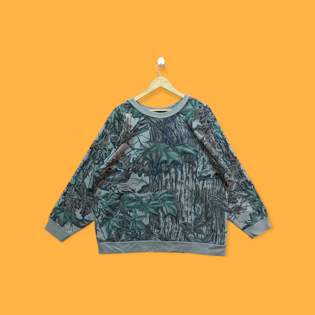 Vintage Real Tree Camouflage Sweatshirt Real Tree Camouflage Crewneck ...