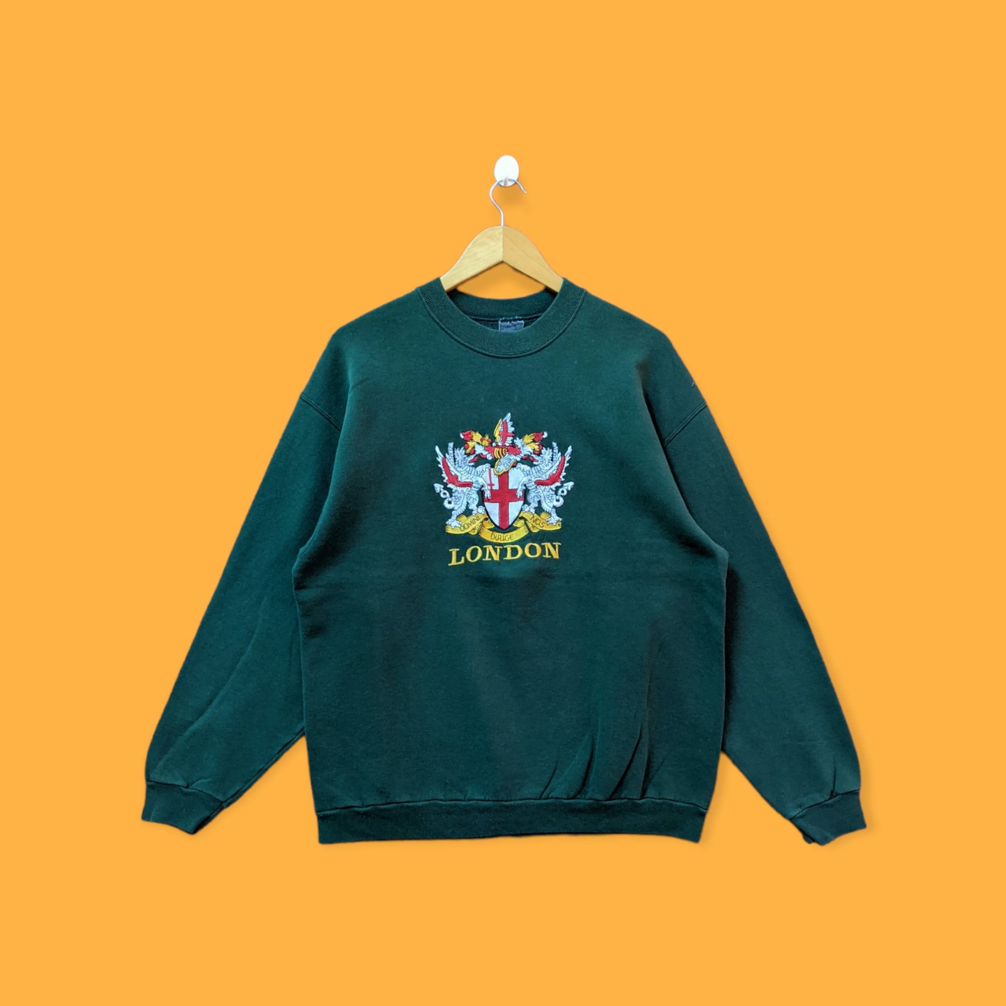 Vintage 90s London Embroidered Logo Sweatshirt London Crewneck London ...