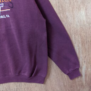 Vintage Virginia Tech Embroidered Logo Sweatshirt Virginia Tech ...