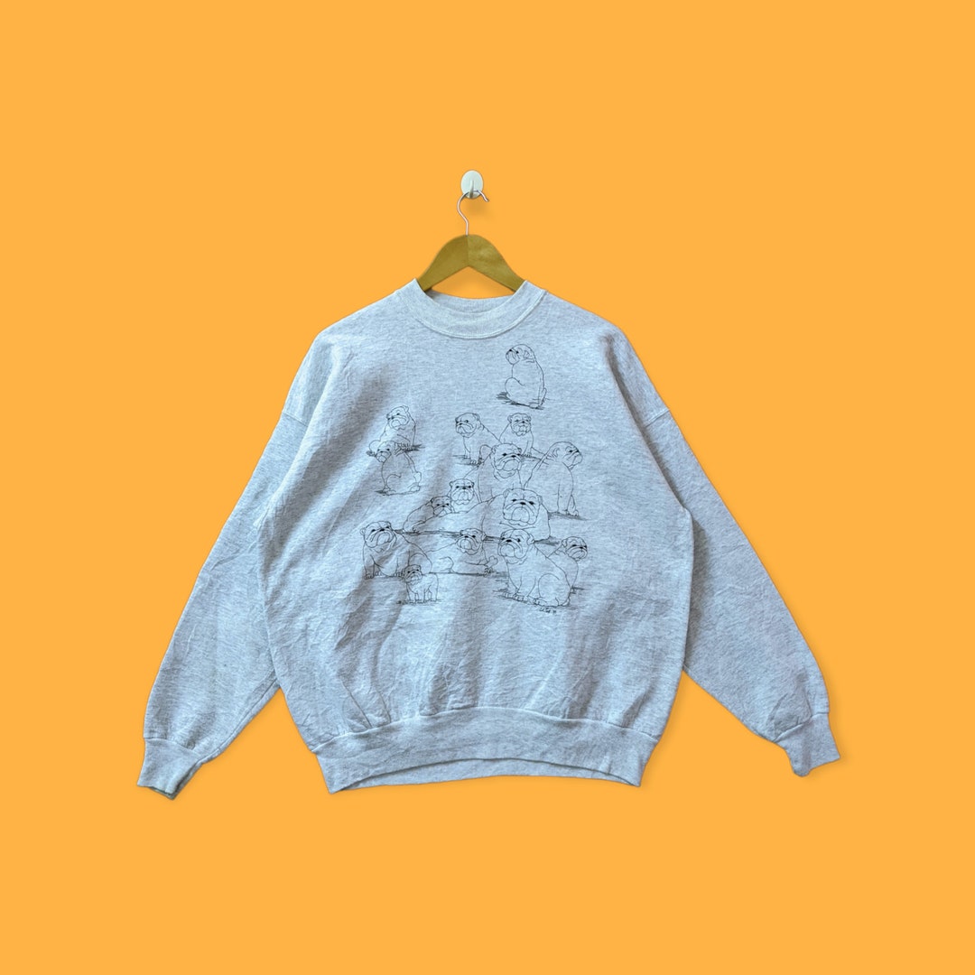 Vintage 1993 Bulldog Puppy Sweatshirt Bulldog Crewneck Bulldog Sweater ...