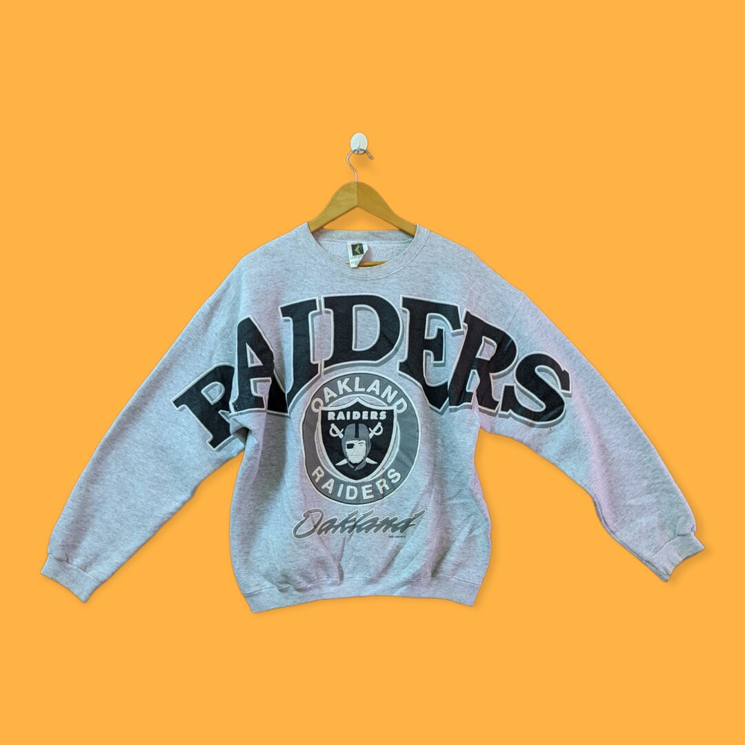 Vintage 1995 Oakland Raiders Big Logo Spell Out Sweatshirt Oakland ...