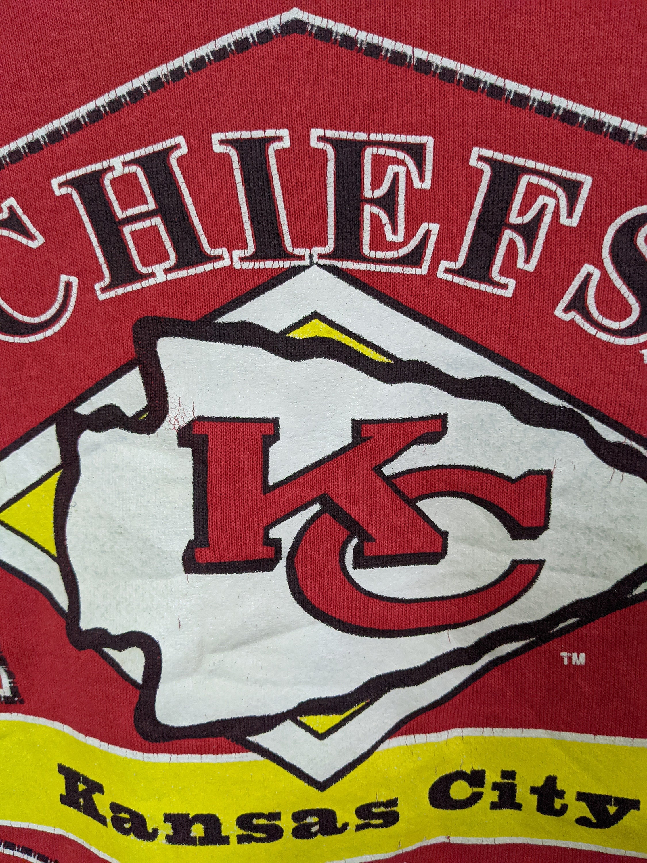 Vintage 90s Kansas City Chiefs Sweatshirt Kansas City Chiefs Crewneck ...