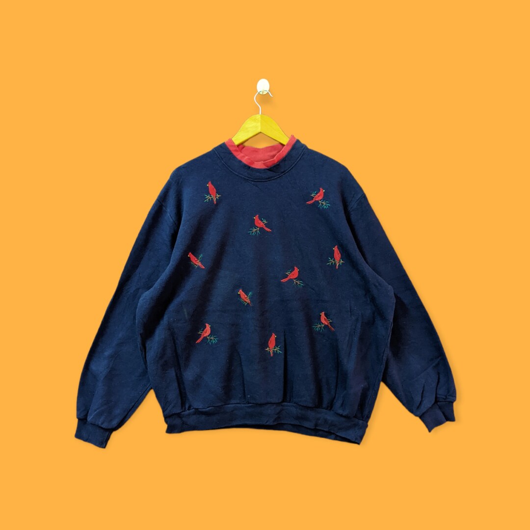 Vintage Bonworth Cardinal Bird Image Sweatshirt Cardinal Bird Crewneck ...