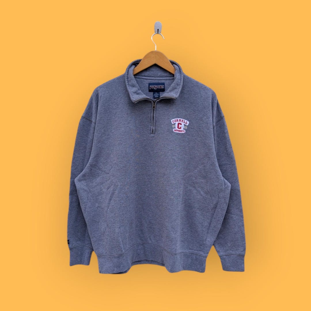 Vintage Cornell University Sweatshirt Embroidered Logo Crewneck Cornell University Sweater ...