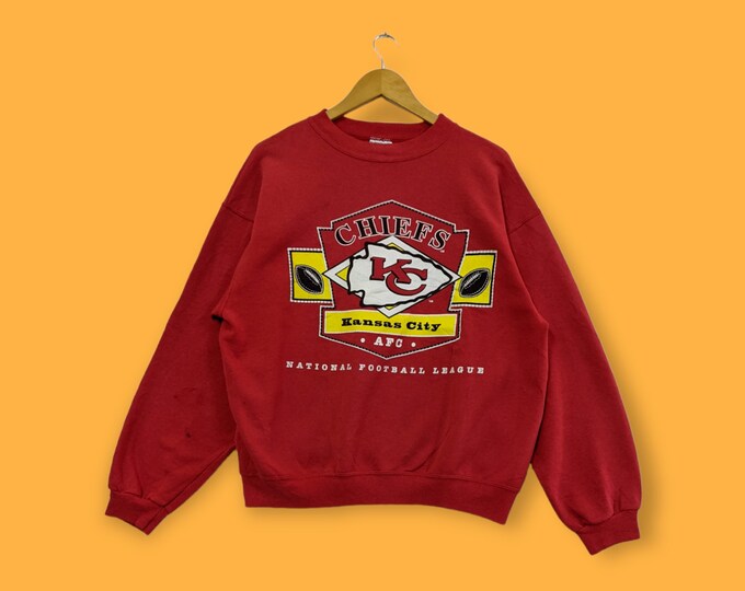 Vintage 90s Kansas City Chiefs Sweatshirt Kansas City Chiefs Crewneck ...