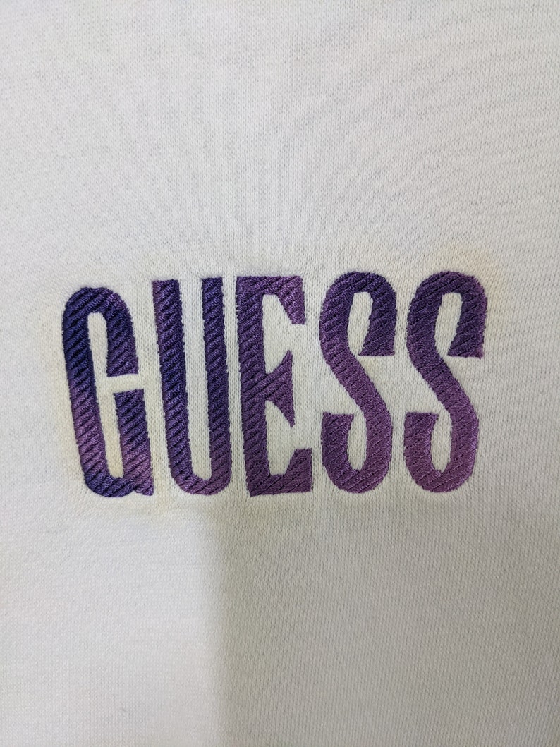 Vintage Guess Embroidered Logo Sweatshirt Guess Crewneck Guess Sweater ...