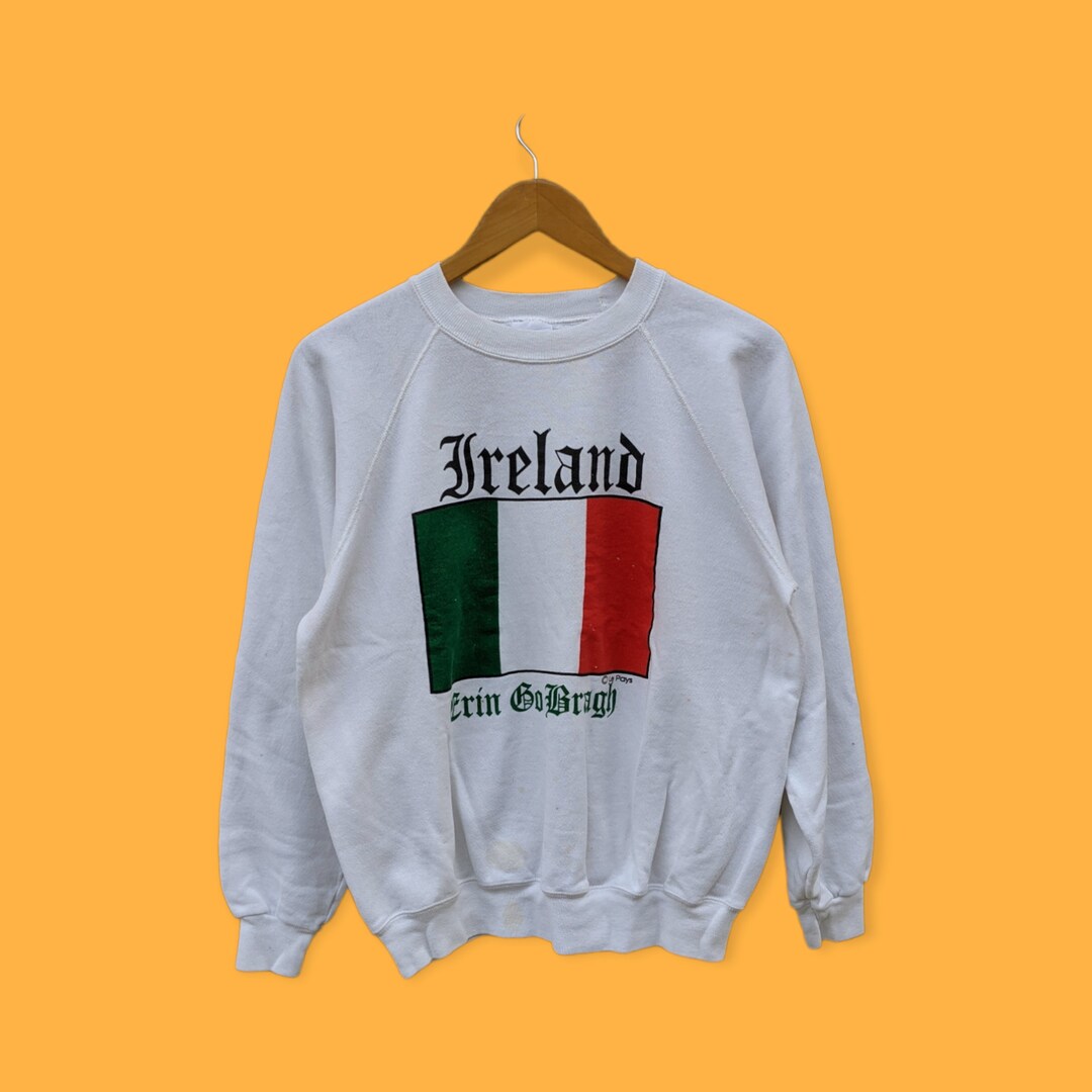 Vintage 90s Ireland Big Flags Image Sweatshirt Ireland Crewneck Ireland ...