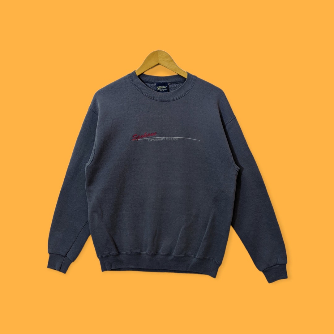 Vintage 90s Spokane Community College Embroidered Logo Sweatshirt ...