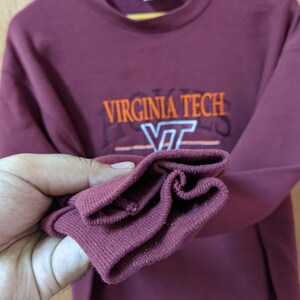 Vintage Virginia Tech Embroidered Logo Sweatshirt Virginia Tech ...