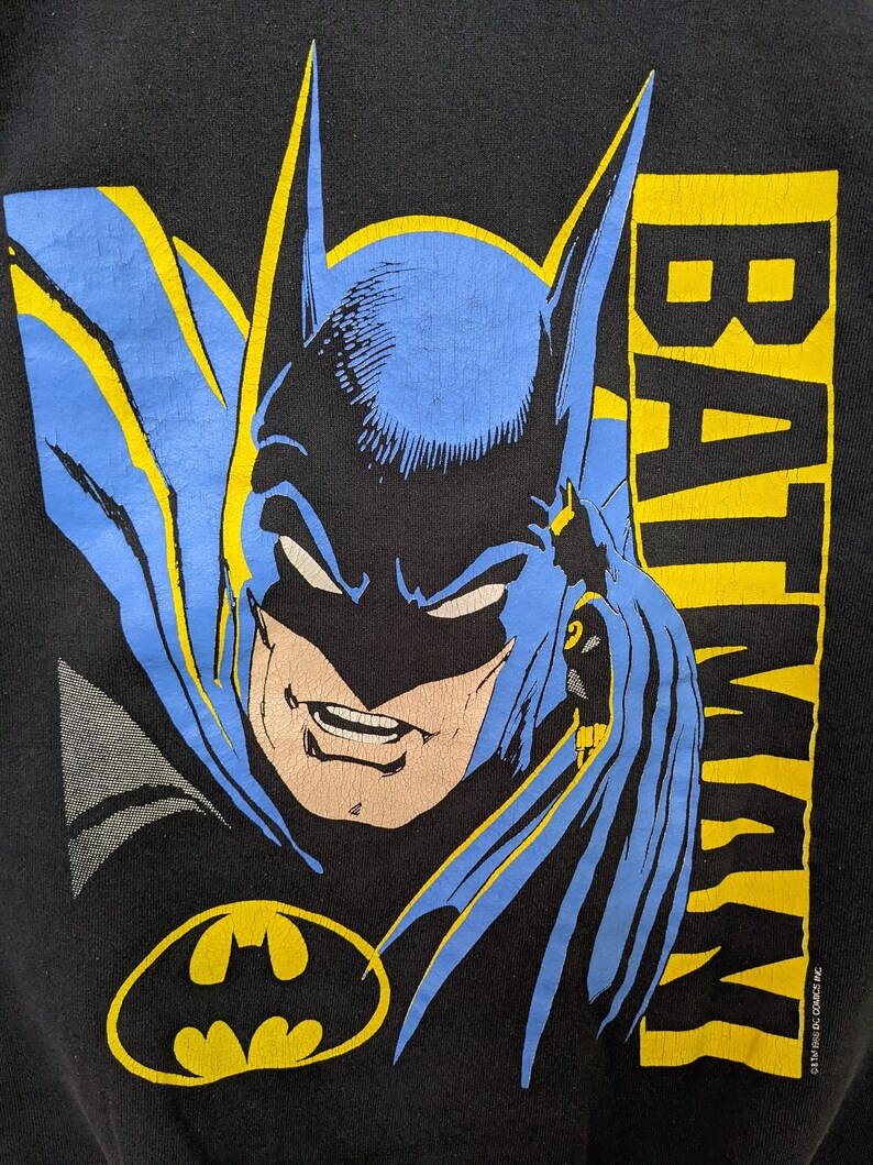 Vintage 1988 Batman Sweatshirt Batman Crewneck Batman Sweater Pullover ...