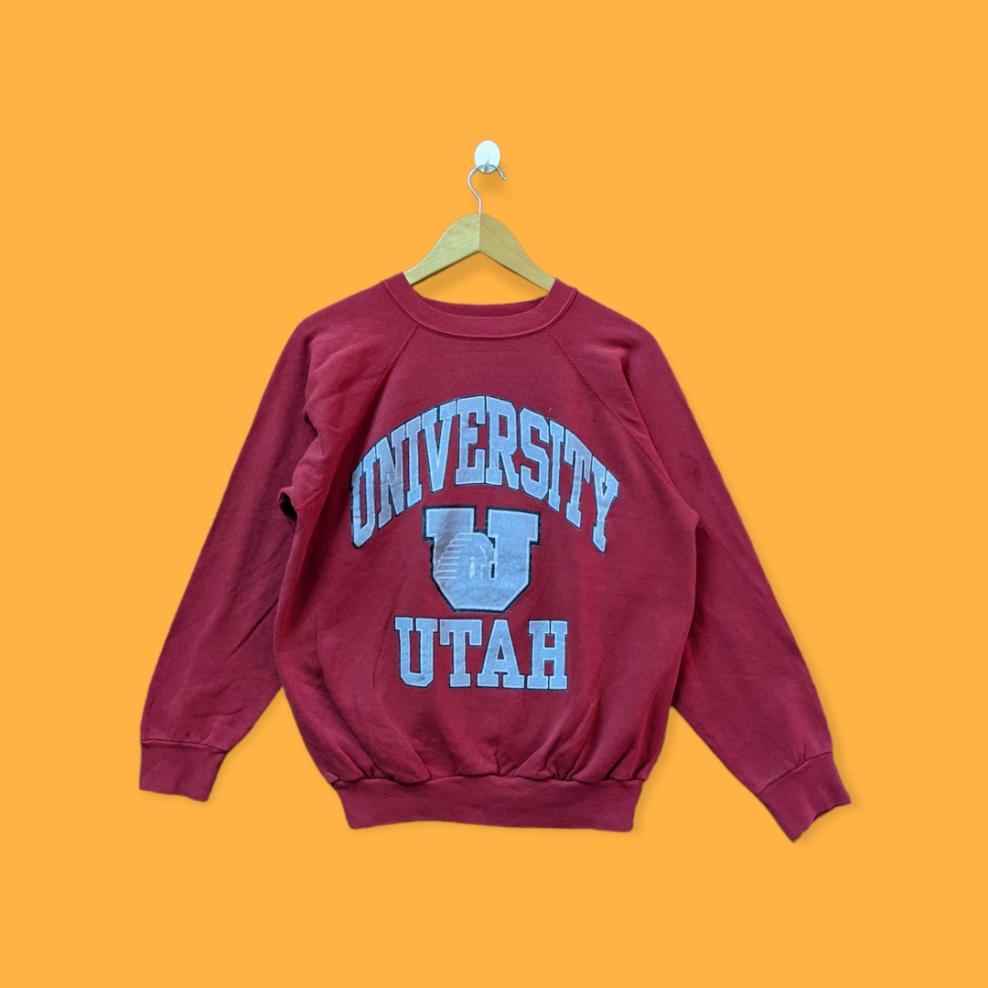 Vintage 90s University Utah Big Logo Sweatshirt University Utah ...