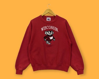 Vintage Wisconsin Badgers Sweatshirt Wisconsin Crewneck - Etsy