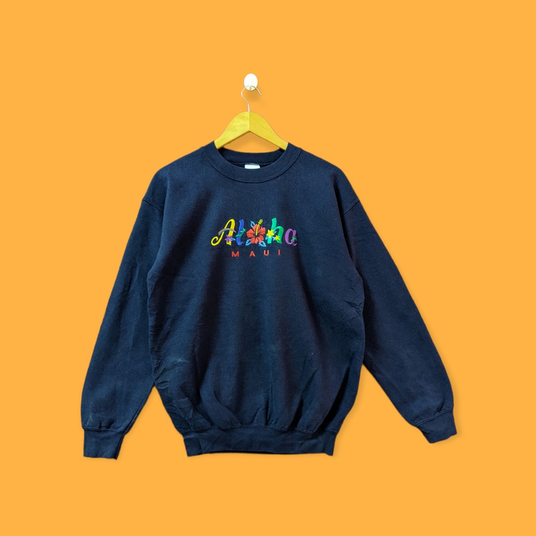 Vintage Aloha Maui Embroidered Logo Sweatshirt Aloha Maui Crewneck ...