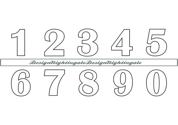 Numbers 1 To 10 Clipart Black And White