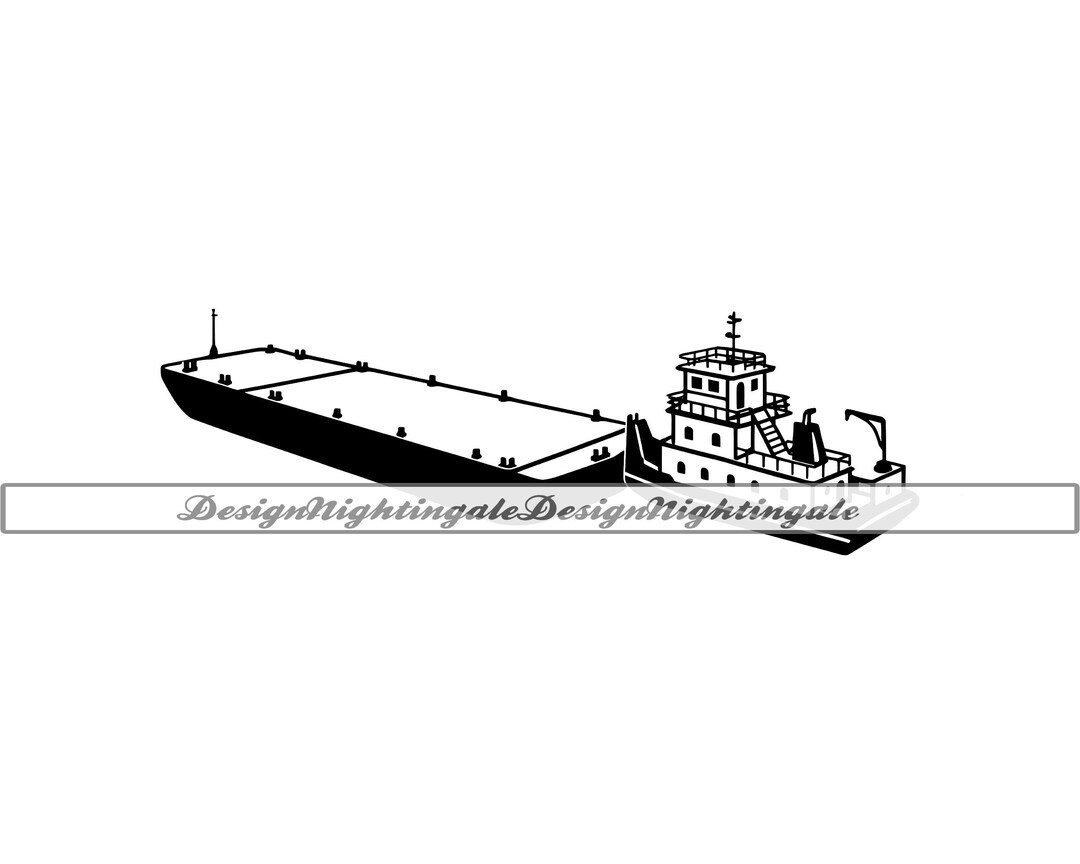 Barge #2 SVG, Tugboat Clipart (digital Files) - Etsy