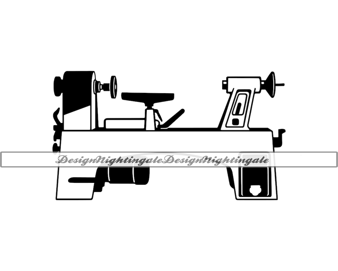 Wood Lathe Machine SVG, Wood Lathe SVG, Clipart, Files for Cricut, Cut ...