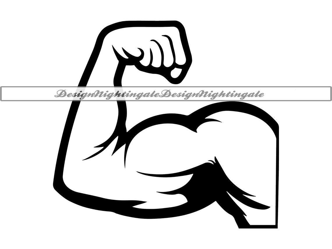 Bicep Muscles SVG Clipart, Arm Flex Cut Files (dxf, Png, Vector) - Etsy