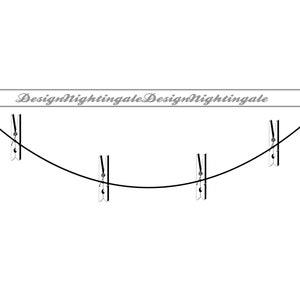 Empty Washing Line Clipart