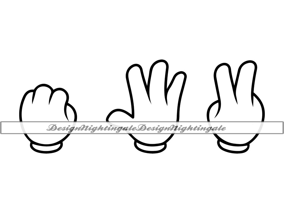 Rock Paper Scissors SVG DXF PNG, Rock Paper Scissors Clipart, Files for ...