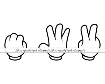 Rock Paper Scissors SVG Rock Paper Scissors Cut File Rock - Etsy