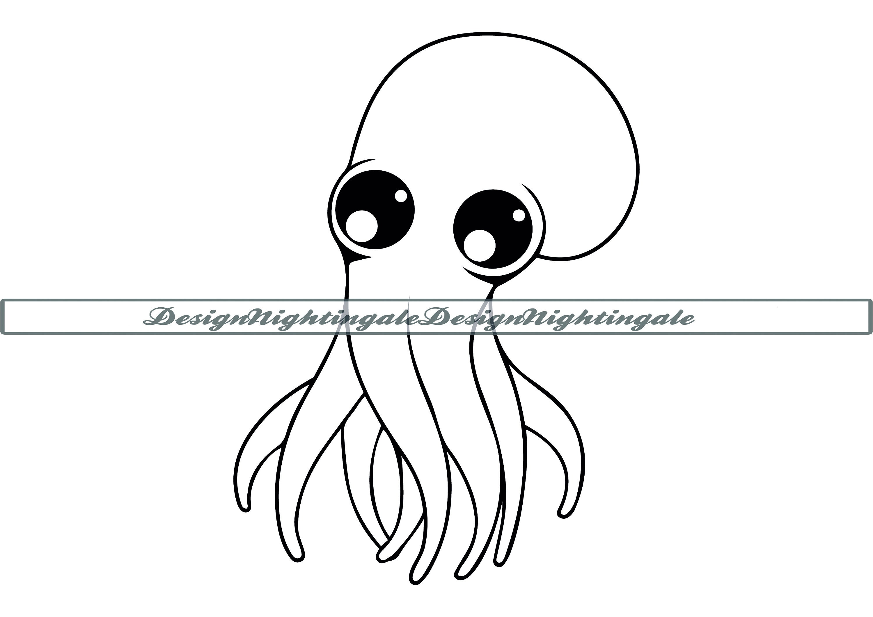 Cute Octopus SVG, Baby Octopus Clipart (digital Files) - Etsy Australia