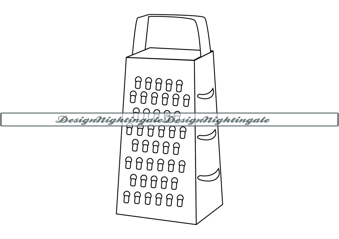 Grater Outline SVG, Cheese Grater SVG, Grater Clipart, Grater Files for ...