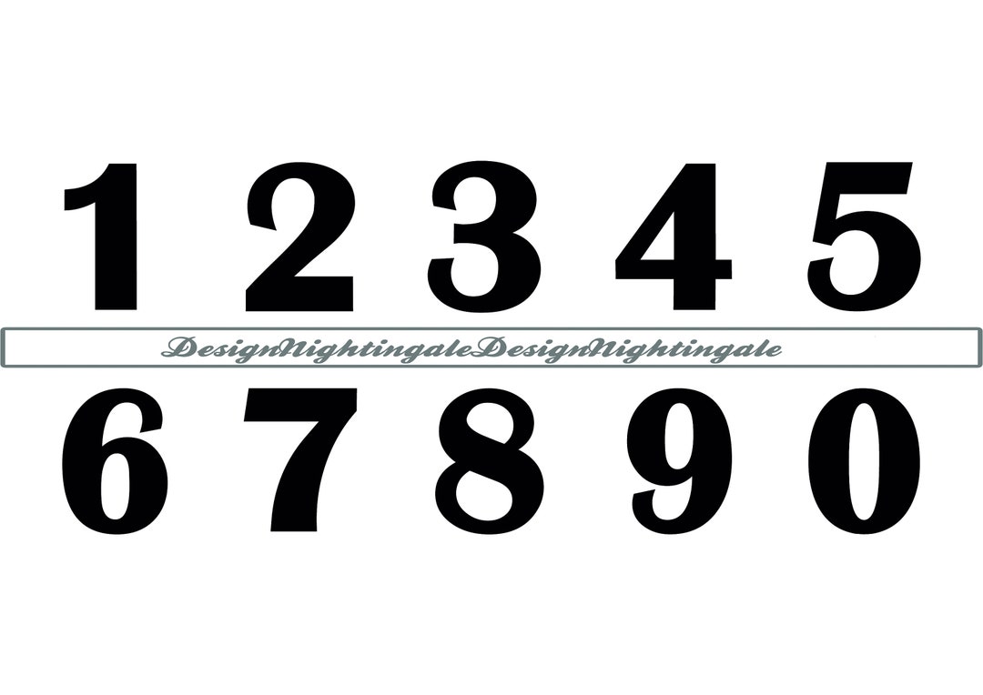 Numbers Svg, Numbers Clipart, Numbers Files For Cricut, Numbers Cut 