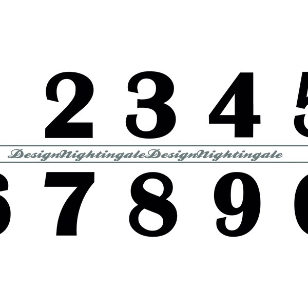 Numbers Cut Files - Etsy