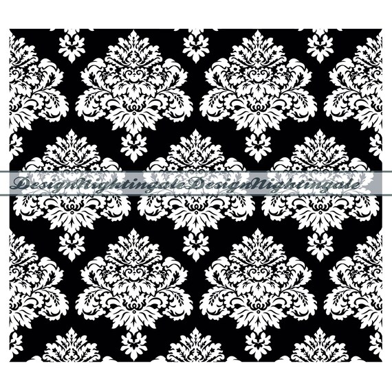 Damask Pattern 3 SVG Damask SVG Baroque Damask SVG | Etsy
