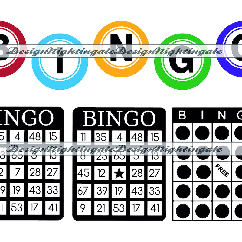Bingo Cards Svg - Etsy