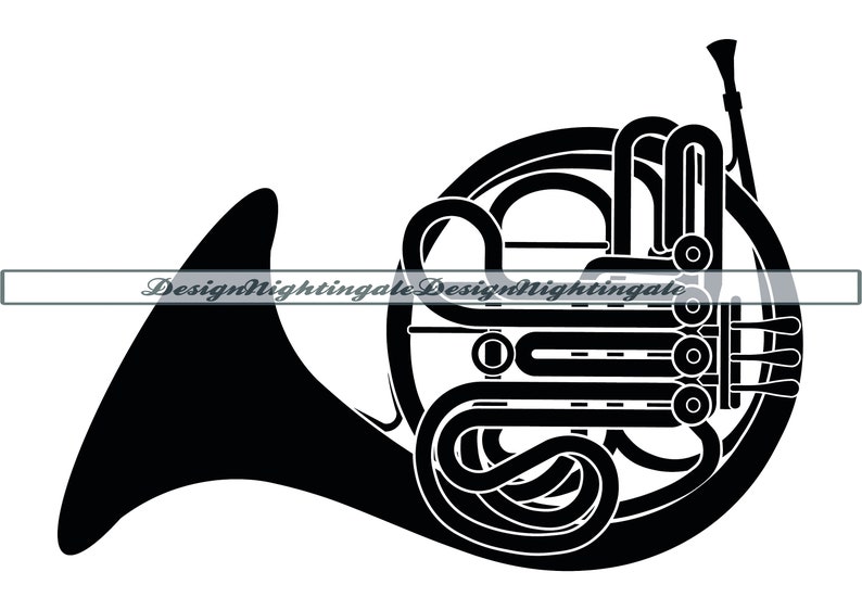 French Horn SVG French Horn Clipart French Horn Files for - Etsy