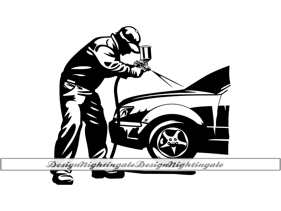 Car Painting SVG, Auto Body Painting SVG, Painting Vehicle SVG, Clipart ...