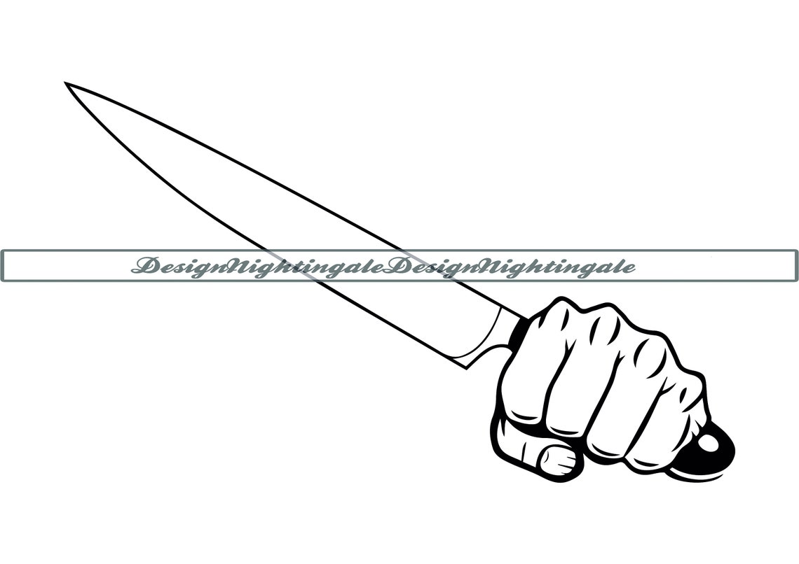 Hand With a Knife SVG Horror Knife SVG Halloween Knife SVG - Etsy