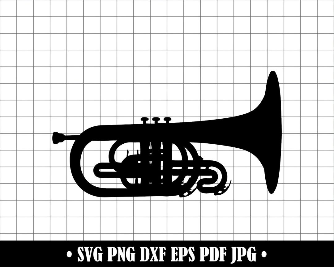 Mellophone SVG, Marching Band Cut File, Musical Instrument PNG, Band ...