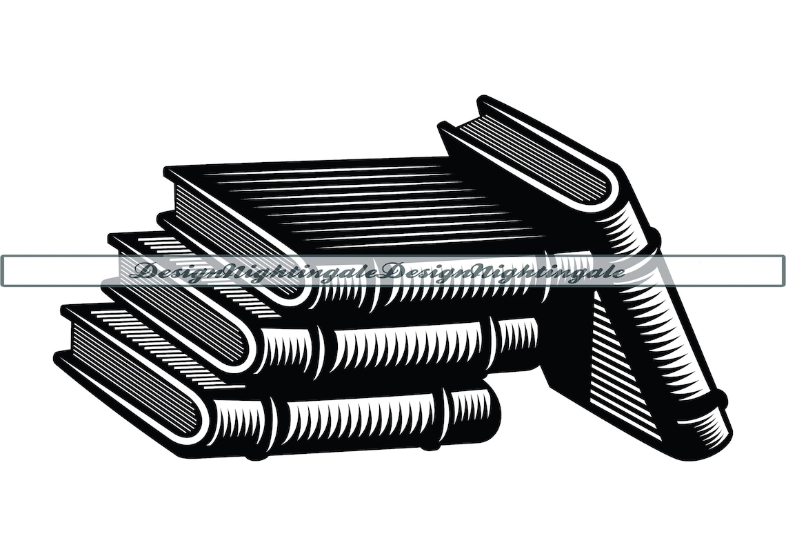 Stack of Books 2 SVG Pile of Books SVG Books SVG Books - Etsy