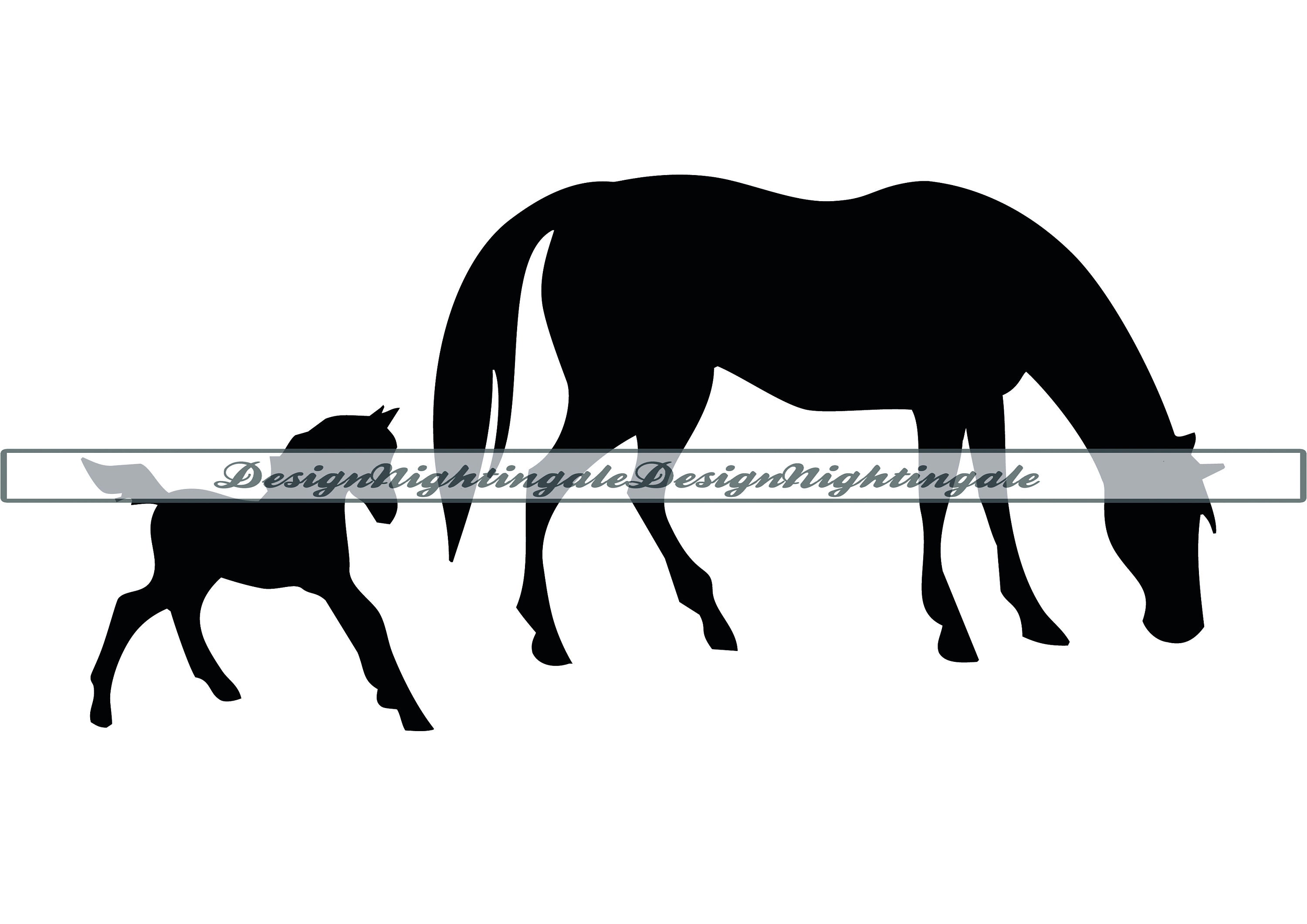 Horse And Foal Clipart