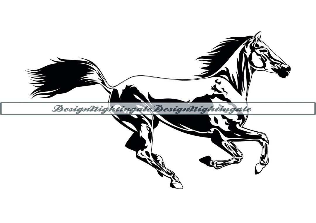 Running Horse SVG, Galloping Horse SVG, Running Horse Clipart, Running ...