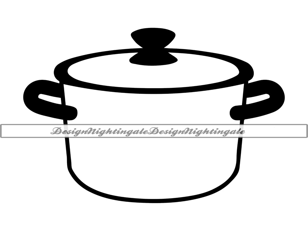 Cooking Pot Outline #2 SVG, Cooking Svg, Cooking Pot Clipart, Cooking ...