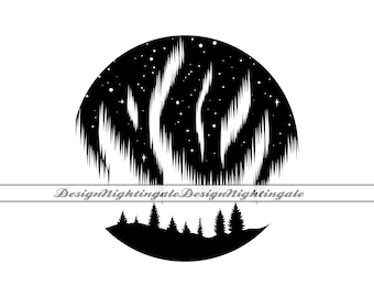 Northern Lights Svg Png Dxf Pdf, Northern Lights Cricut Files, Northern ...
