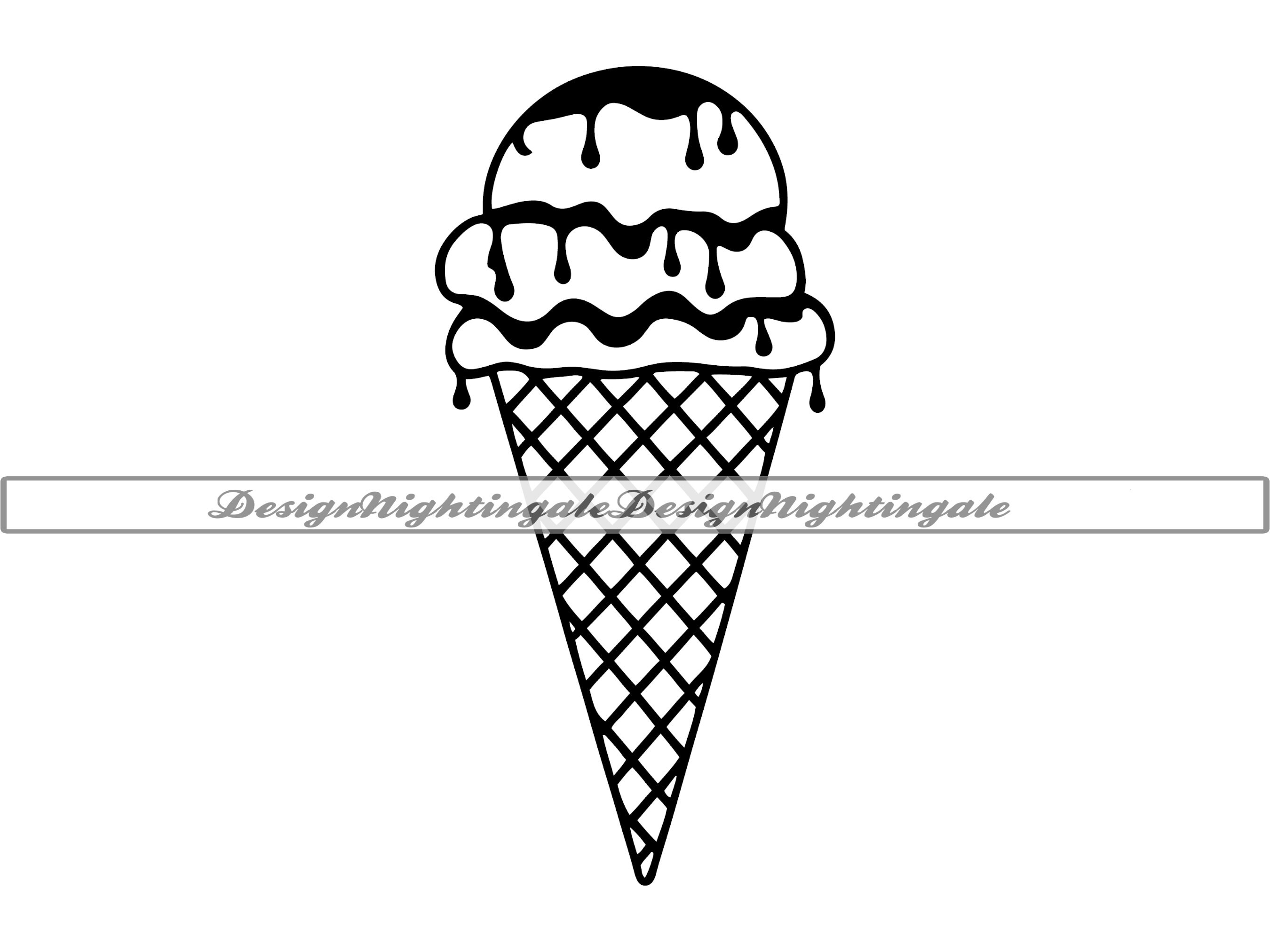 Ice Cream 4 Svg Ice Cream Cone Svg Ice Cream Clipart Ice Etsy