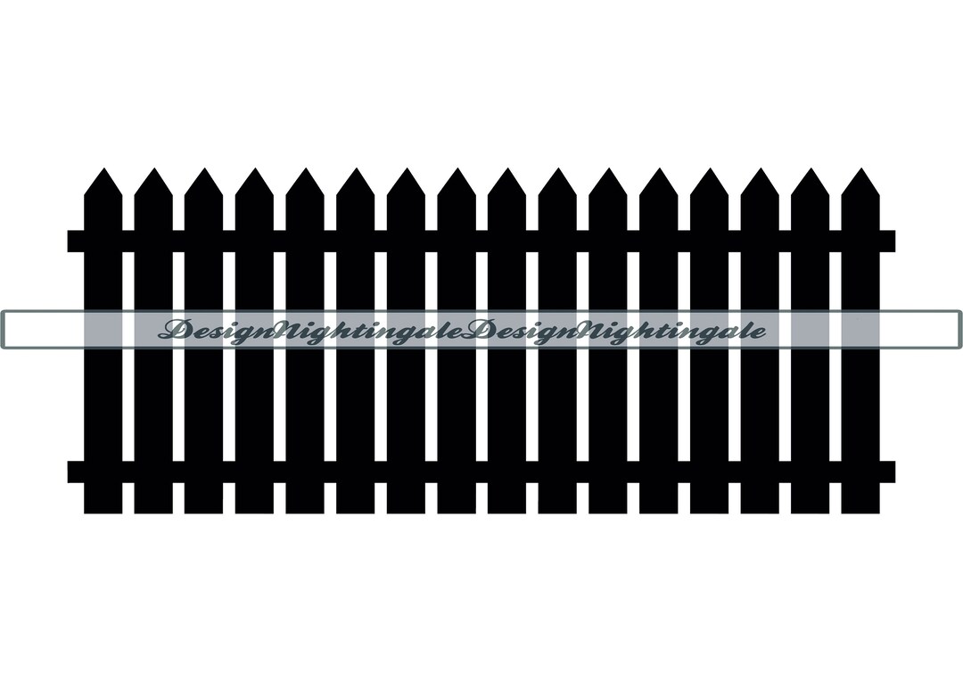 Wooden Picket Fence SVG, Picket Fence SVG, Picket Fence Clipart, Picket ...
