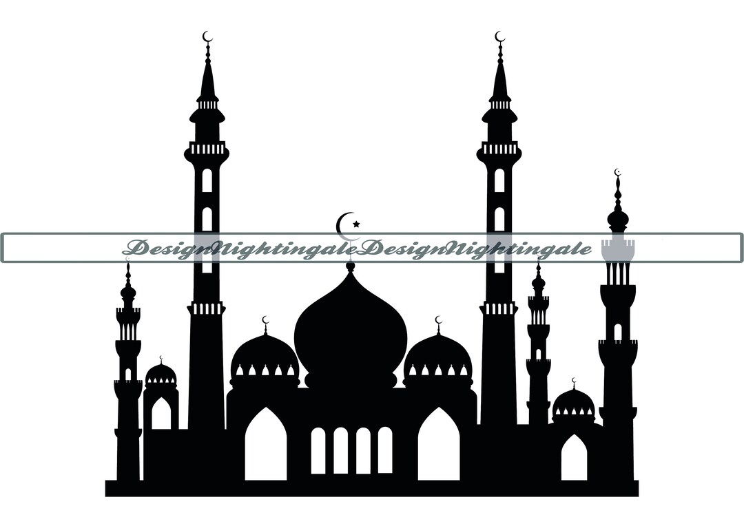 Mosque #2 SVG, Architecture SVG, Islamic SVG, Mosque Clipart, Mosque ...