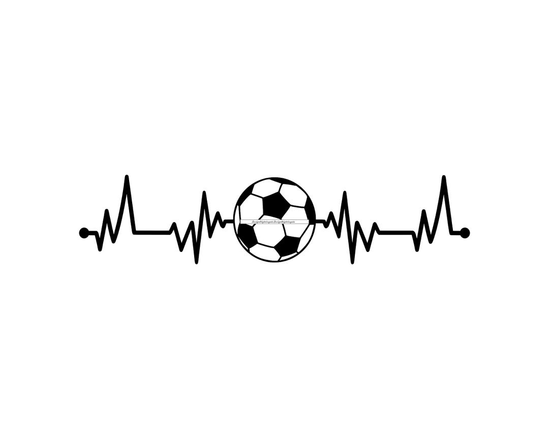 Soccer Heartbeat SVG, Soccer Ball Svg, Football Svg, Clipart, Files for ...